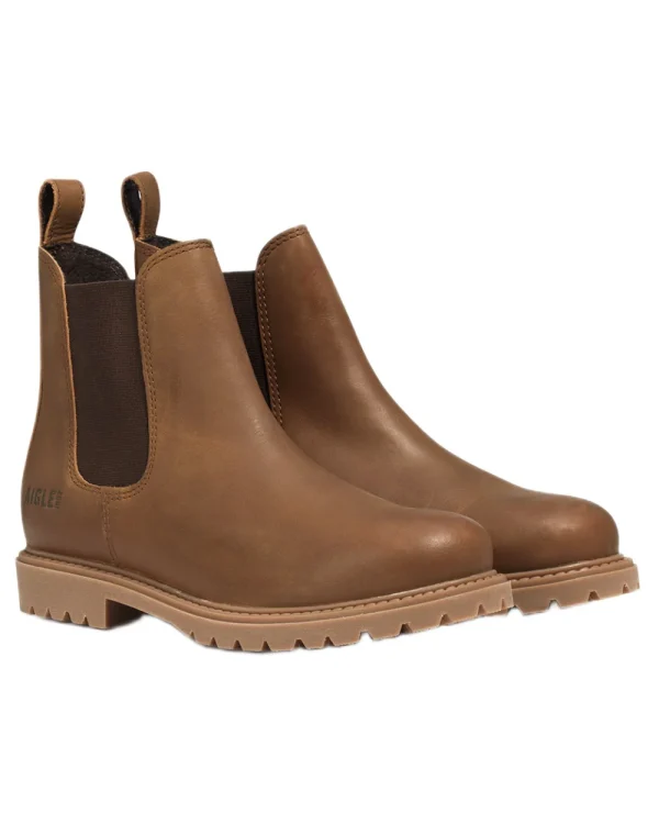 Aigle Eperon Leather Chelsea Boots – Brown Cider | High Flyers
