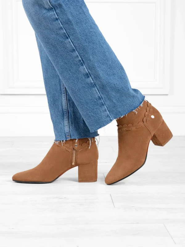 Fairfax & Favor Bakewell Heeled Ankle Boots – Tan | High Flyers